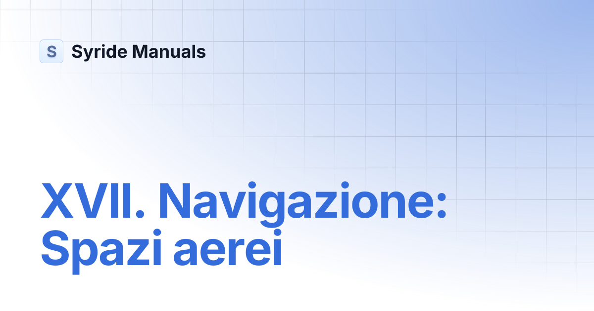 Xvii Navigazione Spazi Aerei Evo V2 Manuale Duso In Italiano